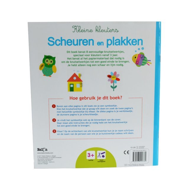 Knutselboek Scheuren en Plakken - Kleine Kleuters 3+ online kopen ...